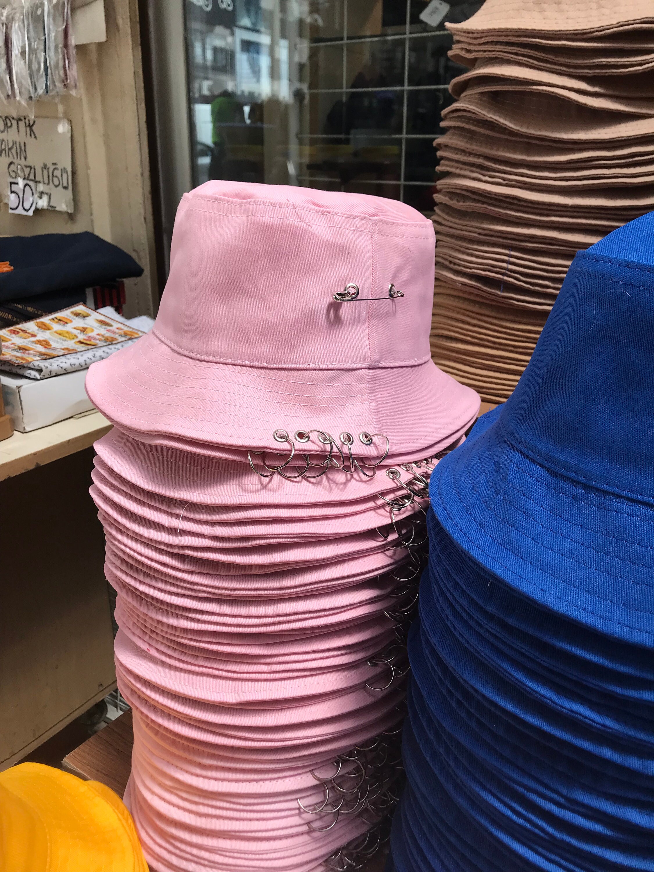 Kpop Piercing Bucket Hat, Korean Style Hat, Cool Fisherman Hat, Unisex ...