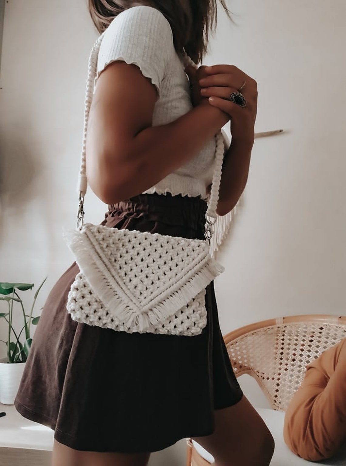 Handmade macrame handbag in natural cotton MACRAME BAG | Etsy