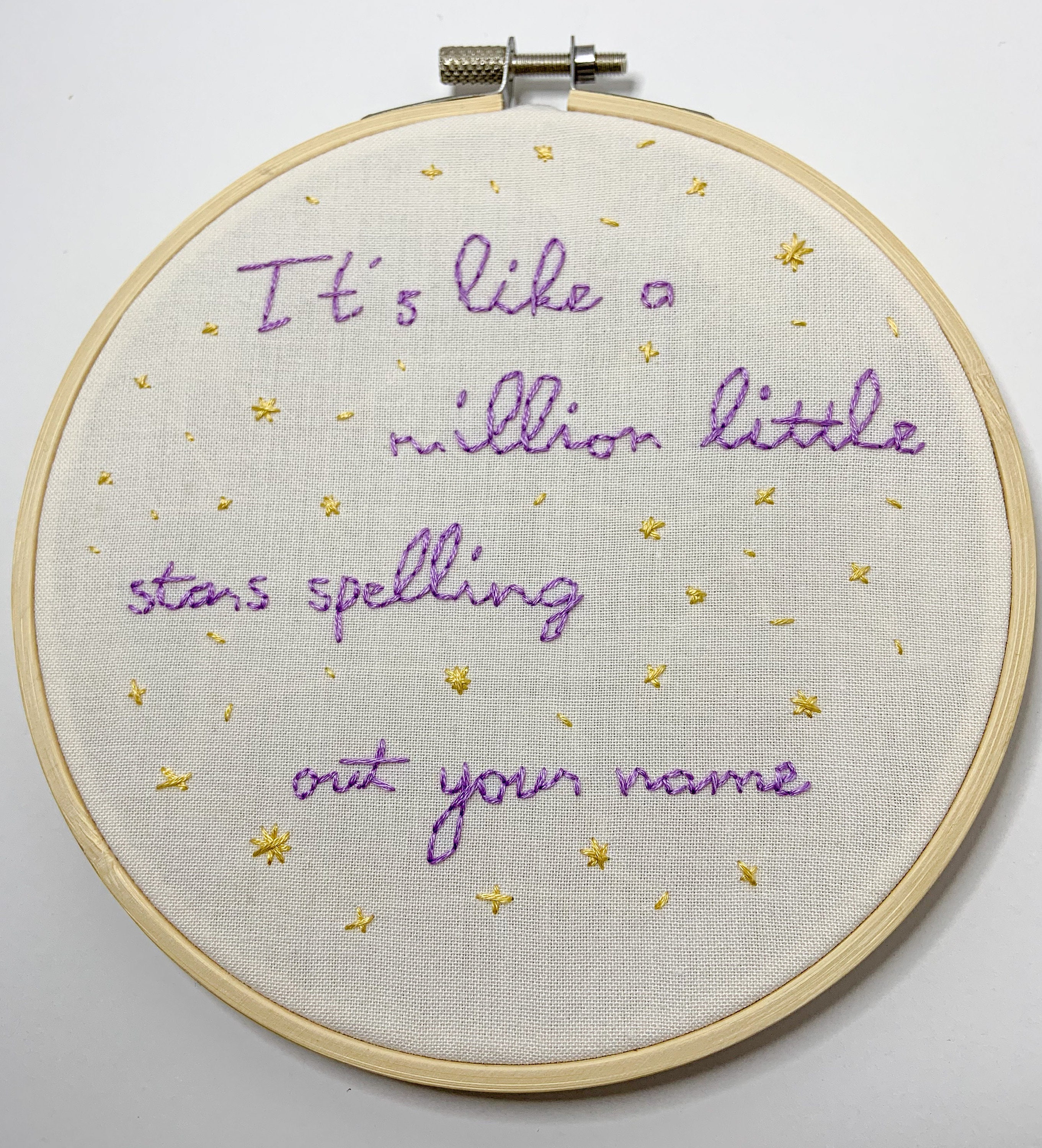 Taylor Swift Lyrics Embroidery Hoop Handmade Needle Art Untouchable ...