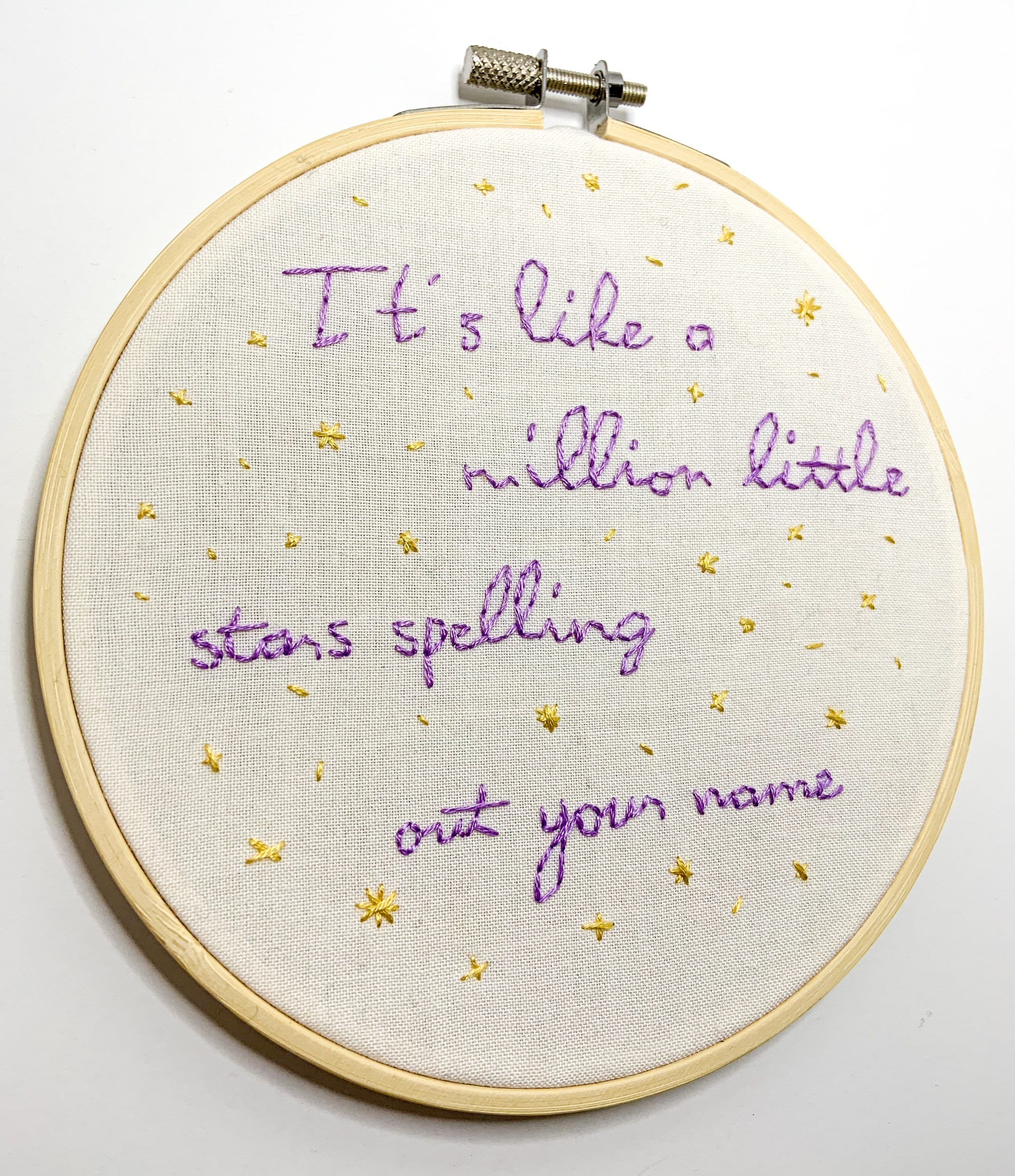 Taylor Swift Lyrics Embroidery Hoop Handmade Needle Art Untouchable ...