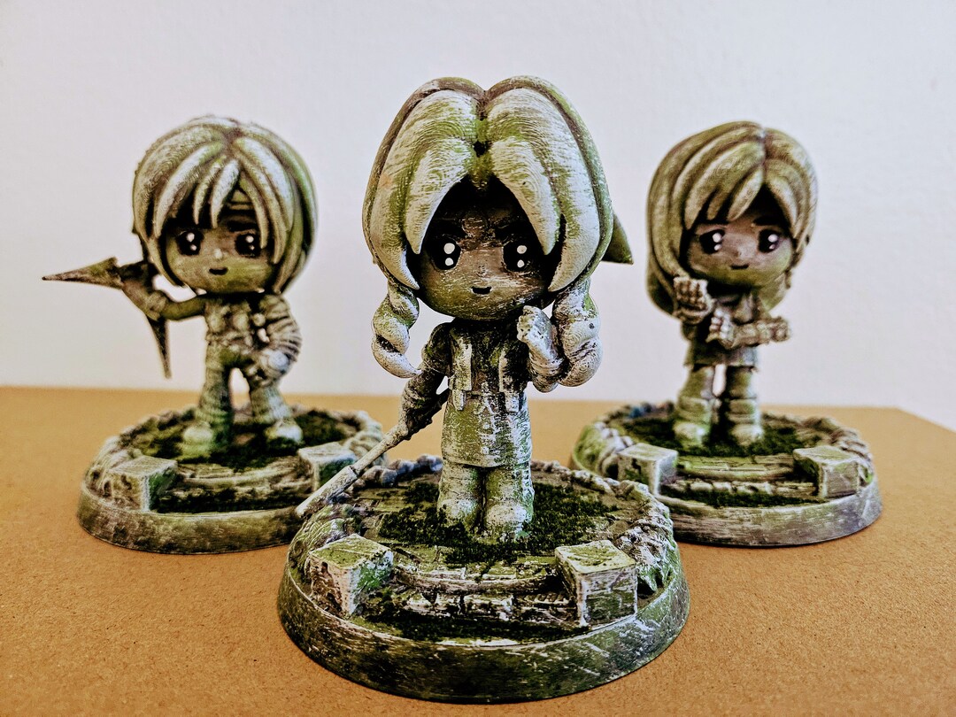 FF7 Gals Chibi Style Mini Statues Hand Painted Made to Order - Etsy