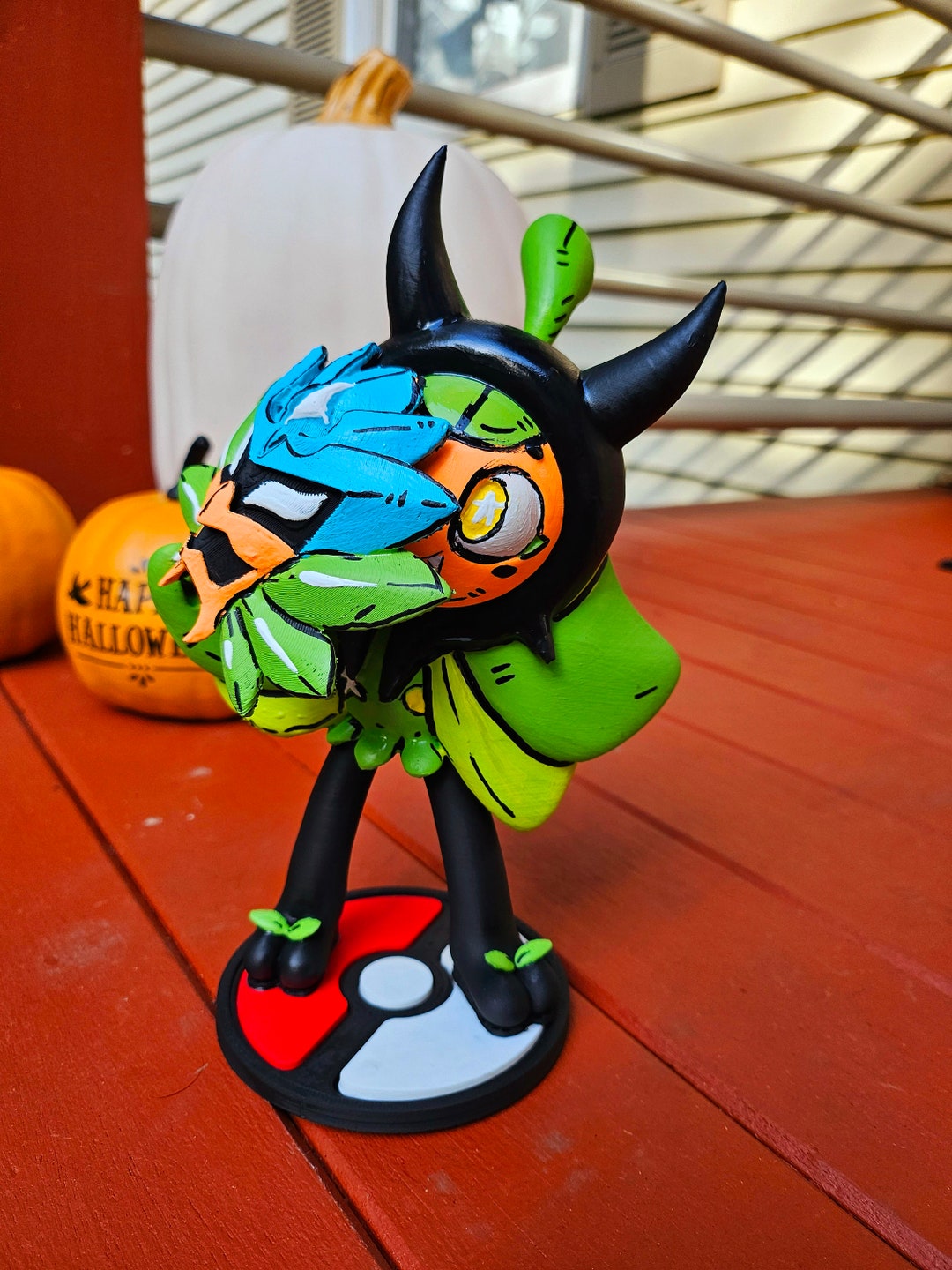 Poké Inspired Ogerpon Statue the Teal Mask Made to Order - Etsy