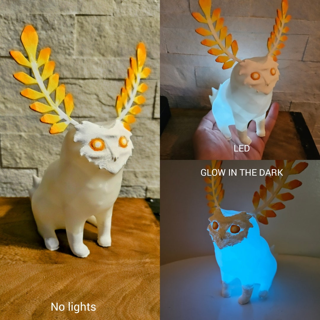 Zelda Inspired Blupee Lamp With LED and Glow in the Dark! Handpainted ...