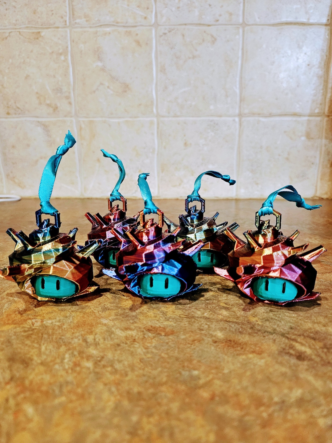 Splatoon Inspired Mini 5 Pack Super Sea Snail Ornaments/keychain Charms ...