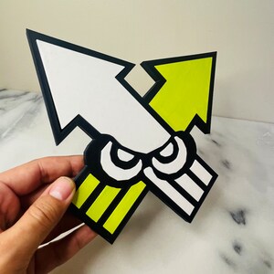 4 Splatoon Inspired Display Badges Statues ! Grizzco, Turf War, Anarchy ...