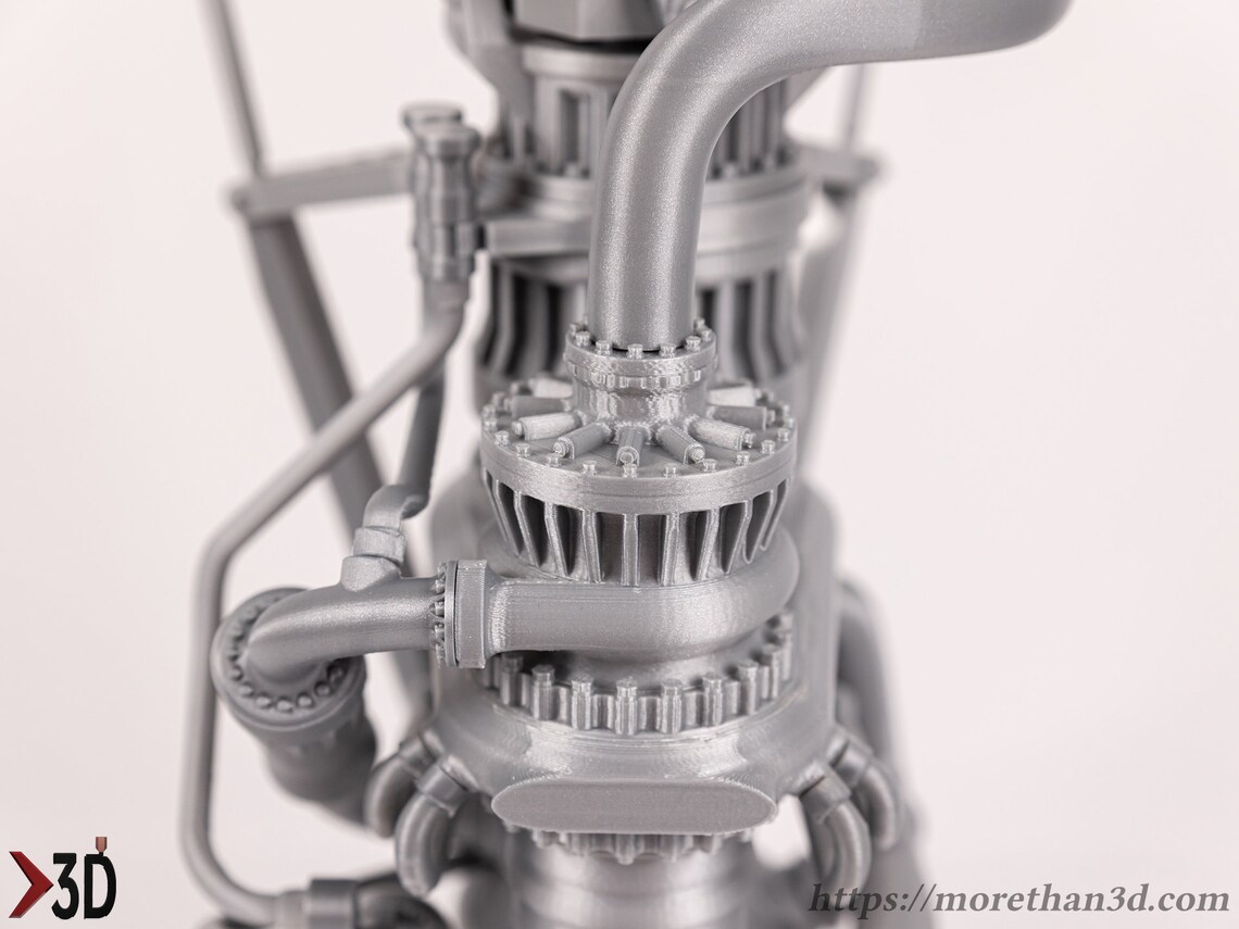 3d Printed Spacexs Raptor Rocket Engine Raptor M1 Scale Etsy Uk