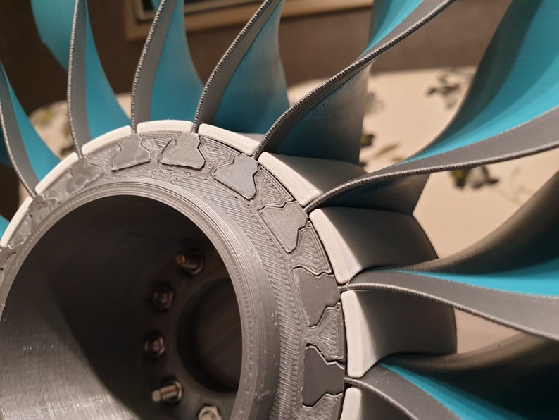3D Printed Fan Assembly on the Jet Engine JET FA - Etsy UK
