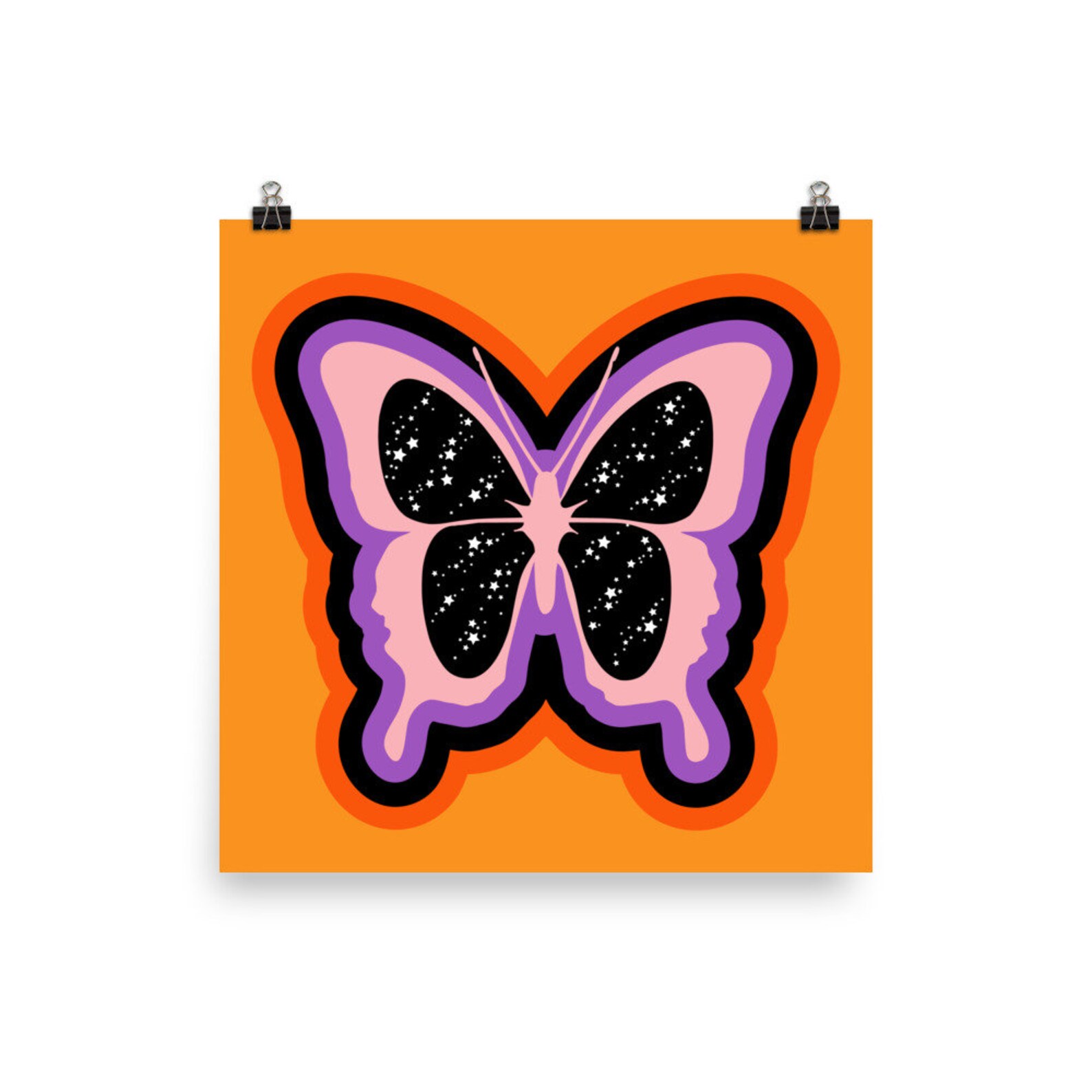 70s Butterfly Wall Art Print 70s Poster Vintage Butterfly - Etsy