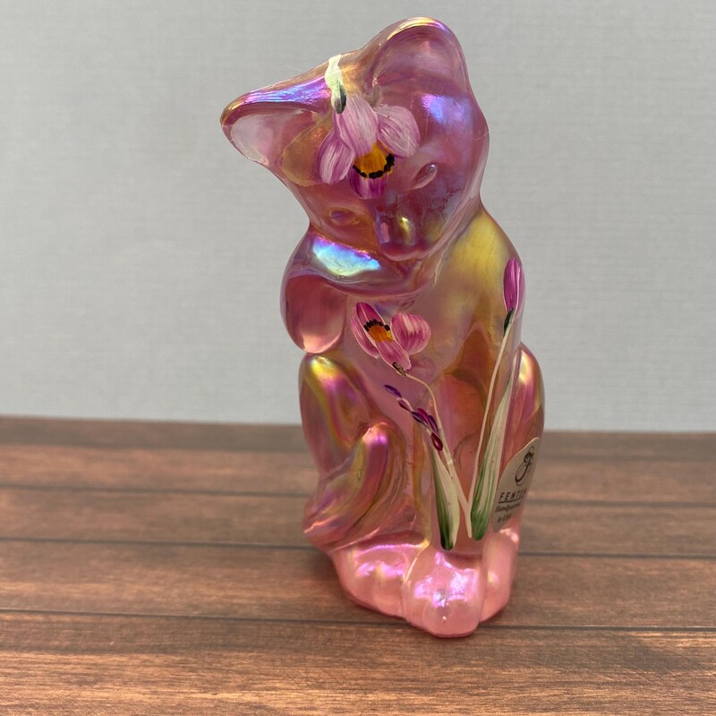 Fenton Glass Cat - Etsy