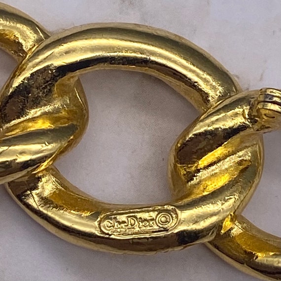 Christian Dior Brooch Pin Gold Tone And Rhinestone Br… - Gem