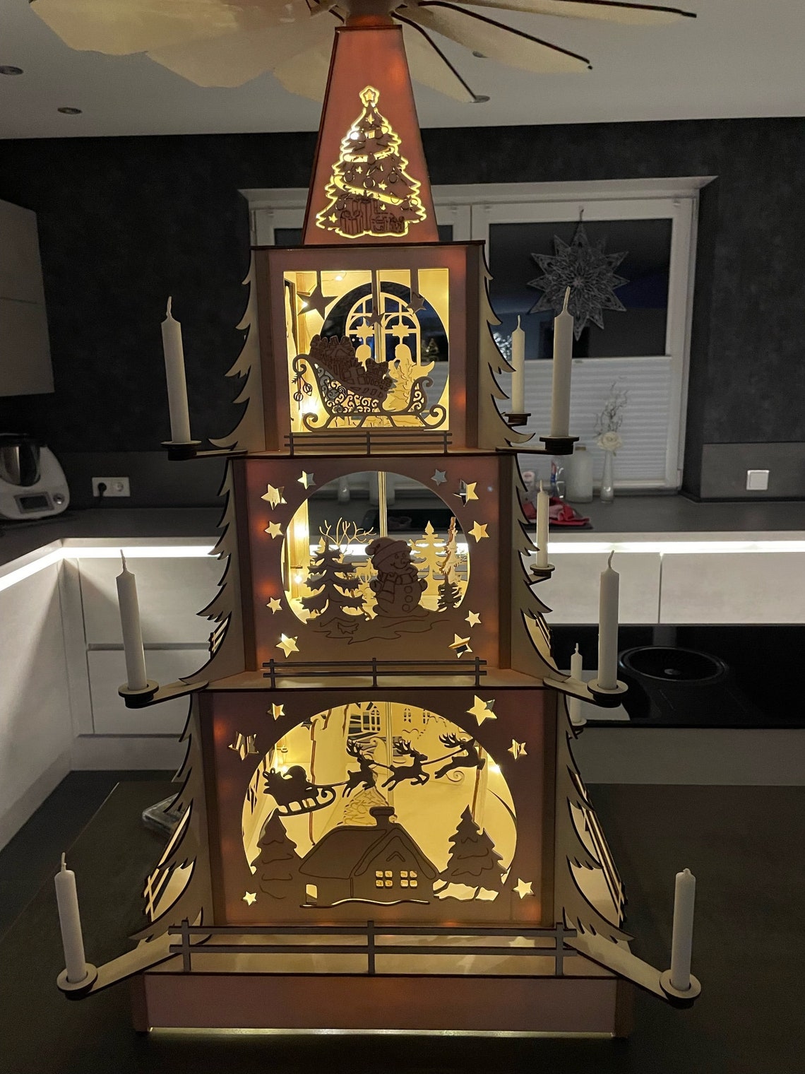 Christmas Pyramid Lasercut File SVG DXF AI - Etsy UK