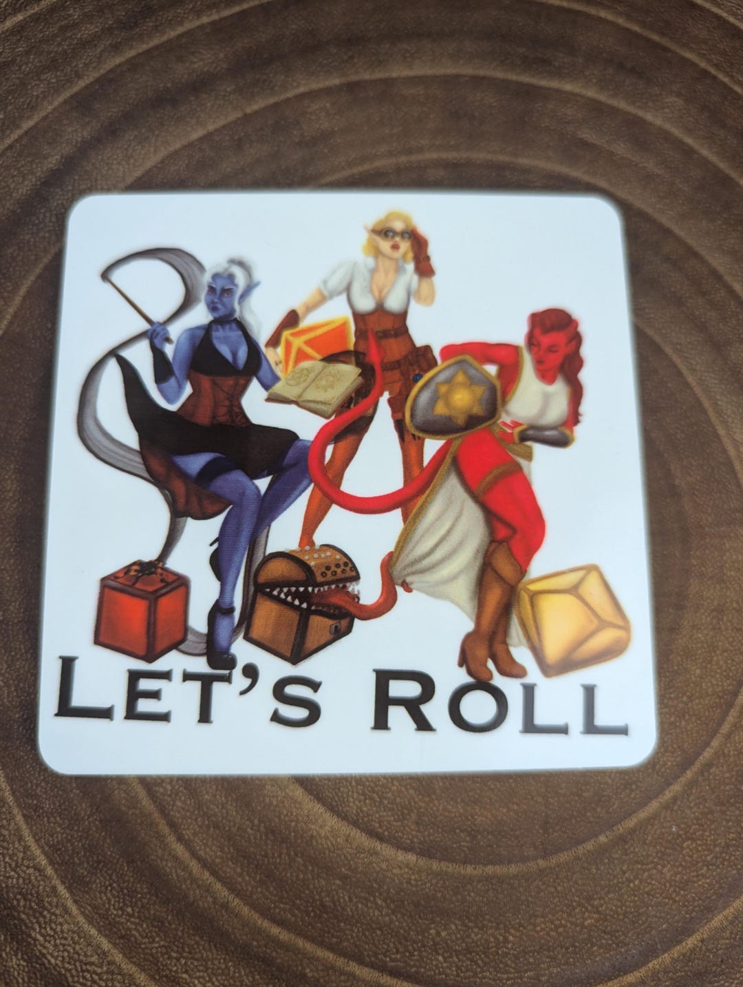 50s Pinups Fantasy Themed - Pack of 4 Coasters or Singles With Let's ...