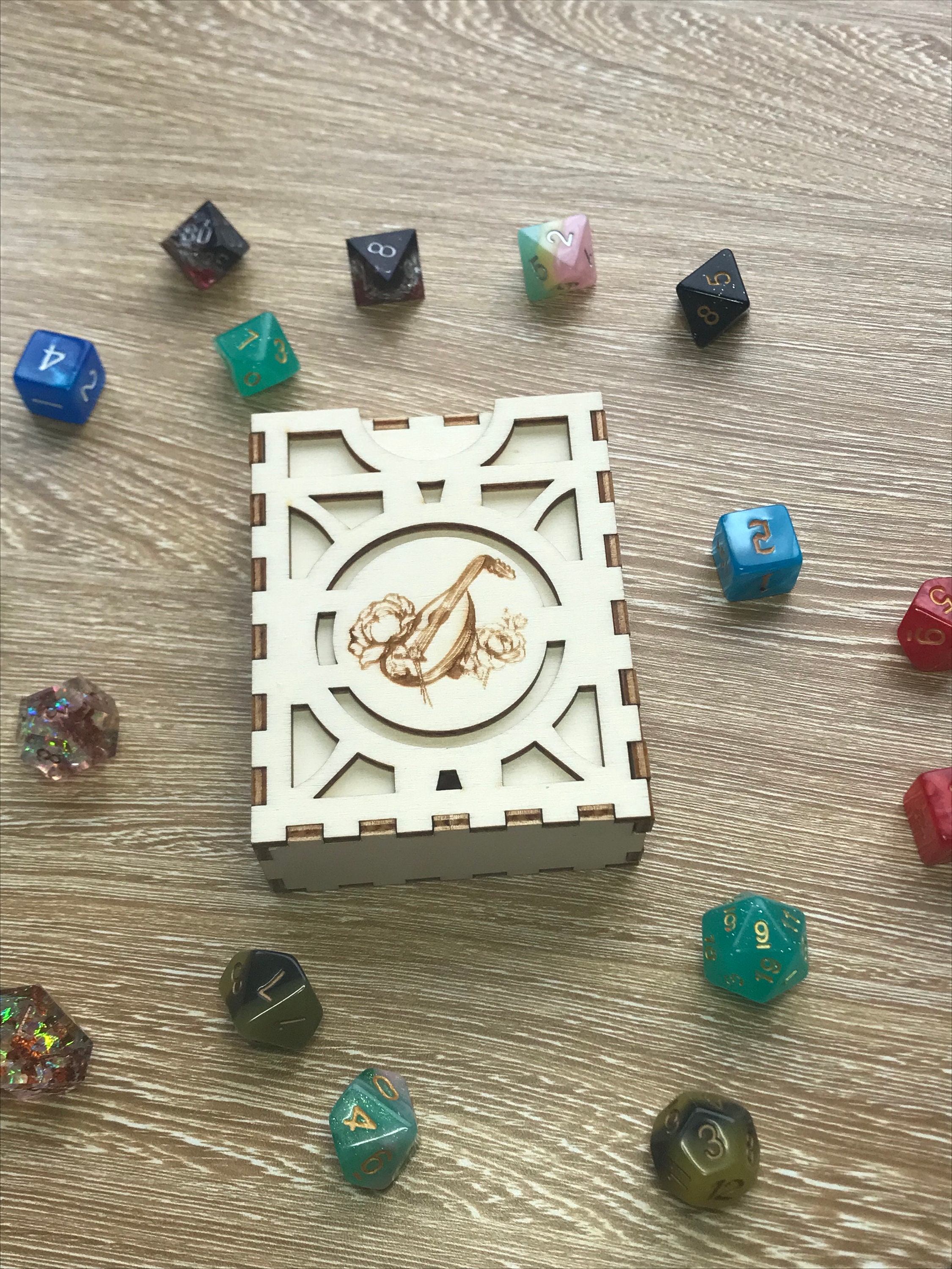 Laser Cut Poplar Wood Spell Card Deck Holder: Lute & Roses - Etsy