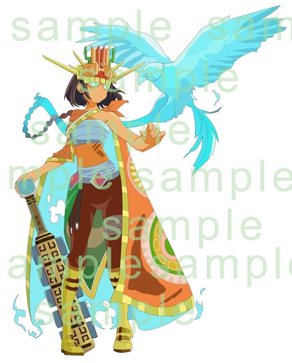 Aztec Anime Girl - Etsy