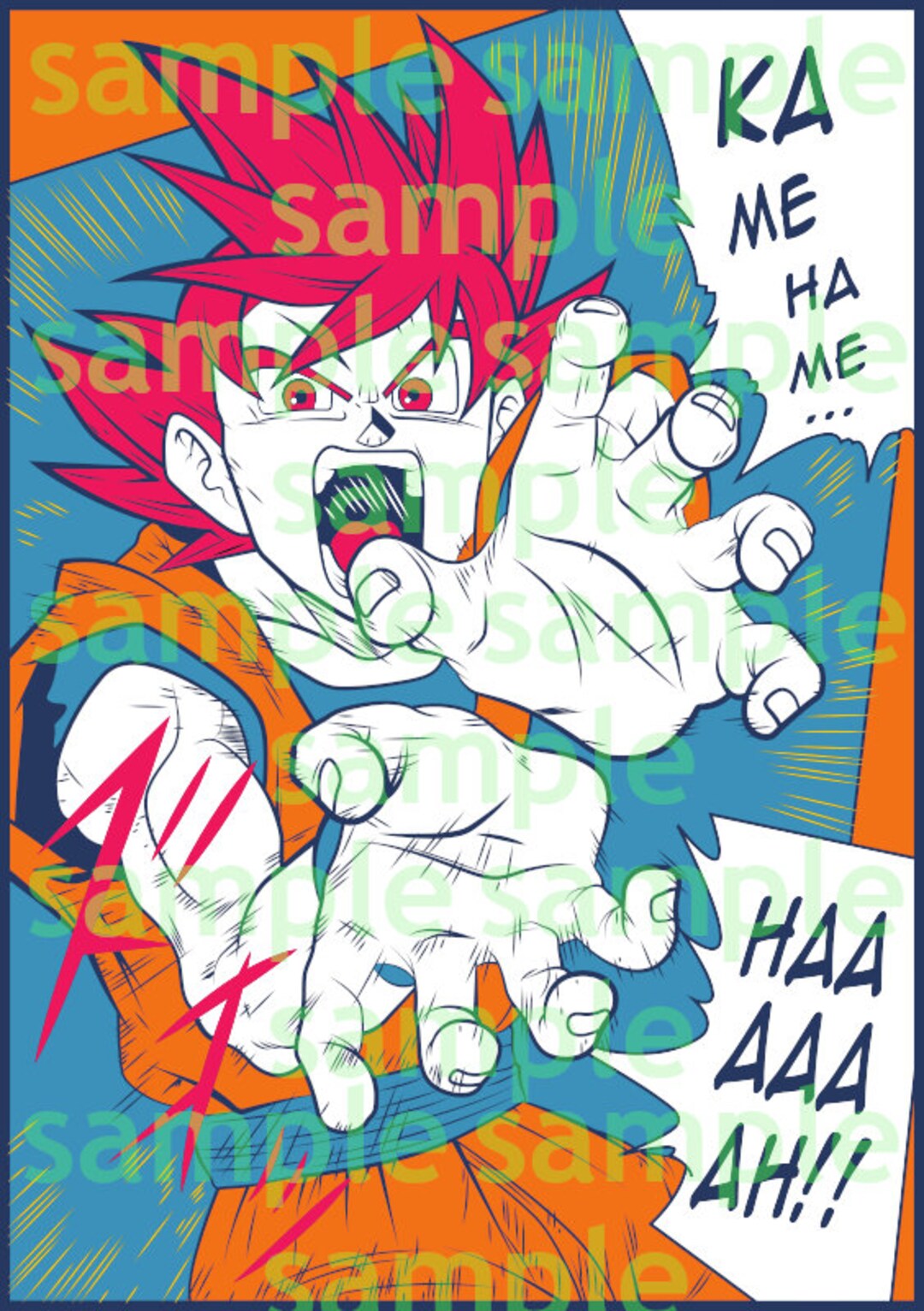 Red Haired God Using Energy Attack SVG and PNG - Etsy