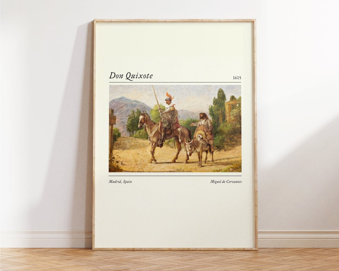 Don Quixote Print, Pablo Picasso Prints, Spanish Book Wall Art, Book ...