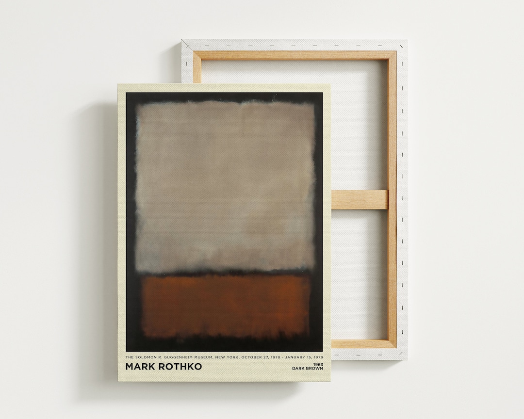Mark Rothko Print Black Gray Painting Large Abstract Canvas Wall Art ...