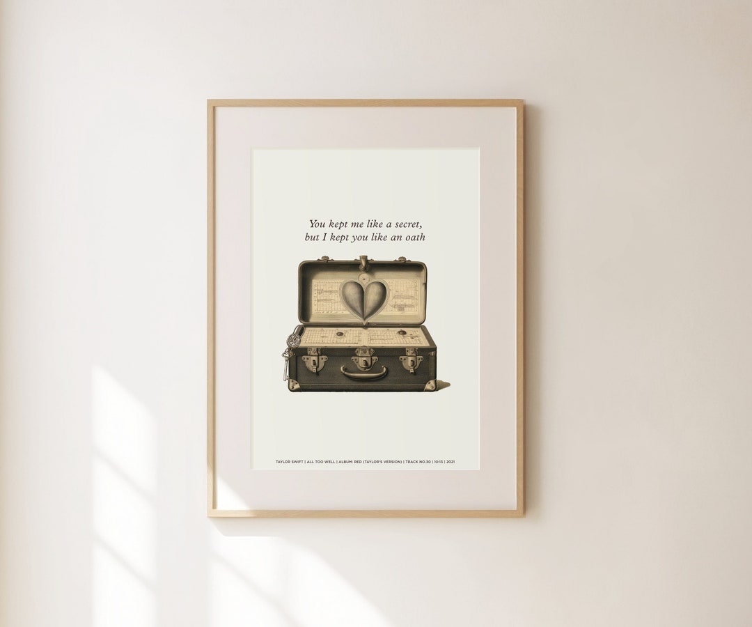 Taylor Swift Merch, Taylor Swift Poster, All Too Well Merch, Red TS ...