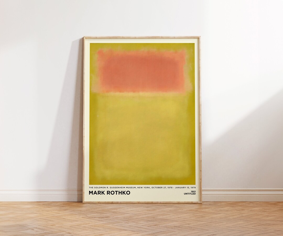 Mark Rothko Print Untitled 1951 Rothko Yellow Abstract Wall - Etsy