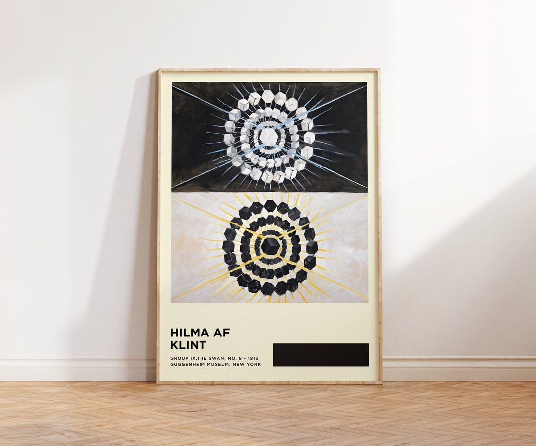 Hilma Af Klint Print Black Swan Print Black Abstract Wall - Etsy
