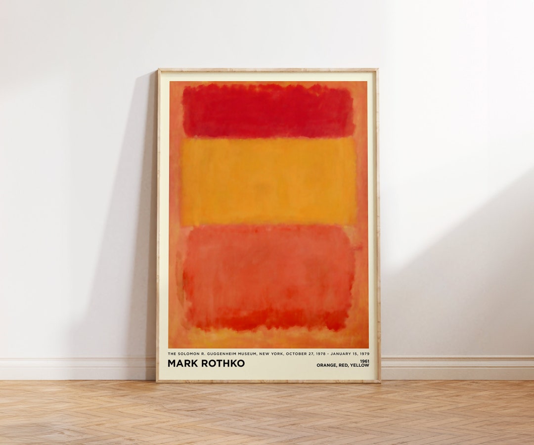 Mark Rothko Print Rothko Orange Red Yellow Wall Art Large - Etsy