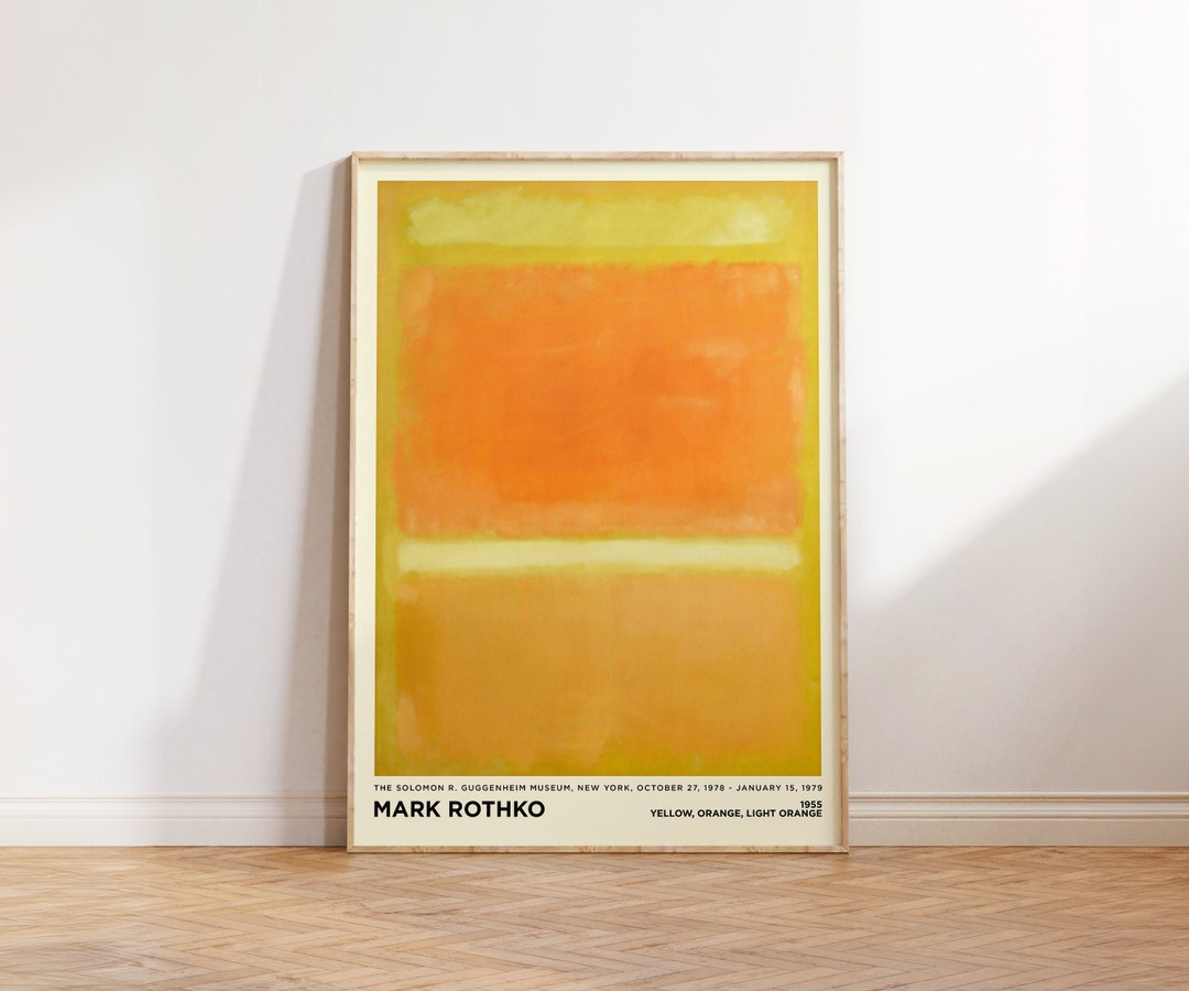 Mark Rothko Print Rothko Yellow and Orange Abstract Wall Art - Etsy