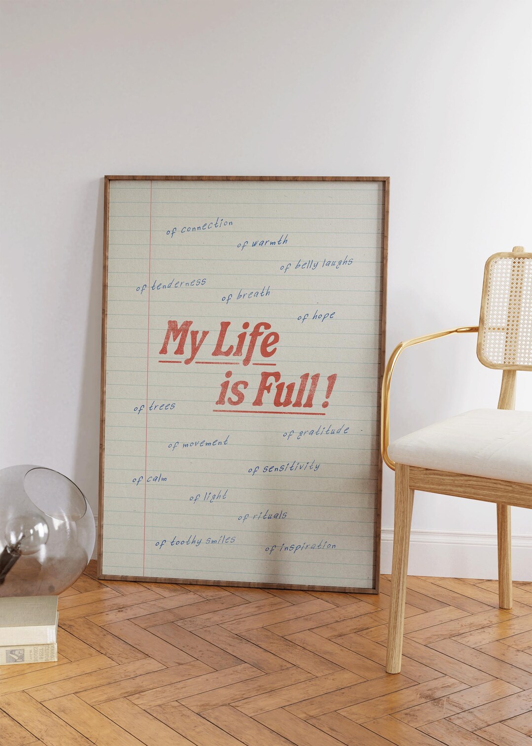 My Life is Full Print, Affirmation Wall Art, Office Decor ...