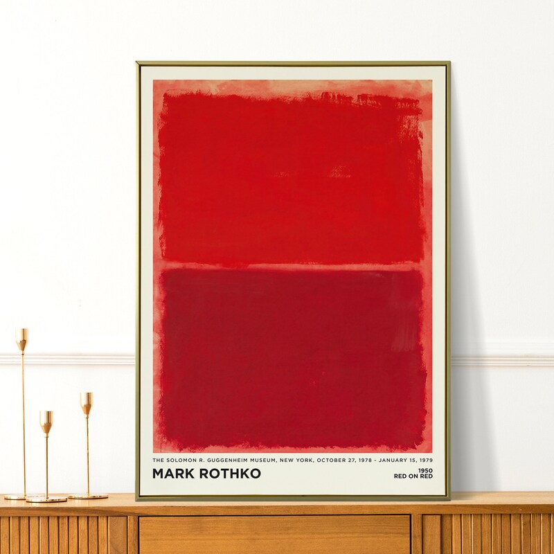 Red Abstract Art - Etsy