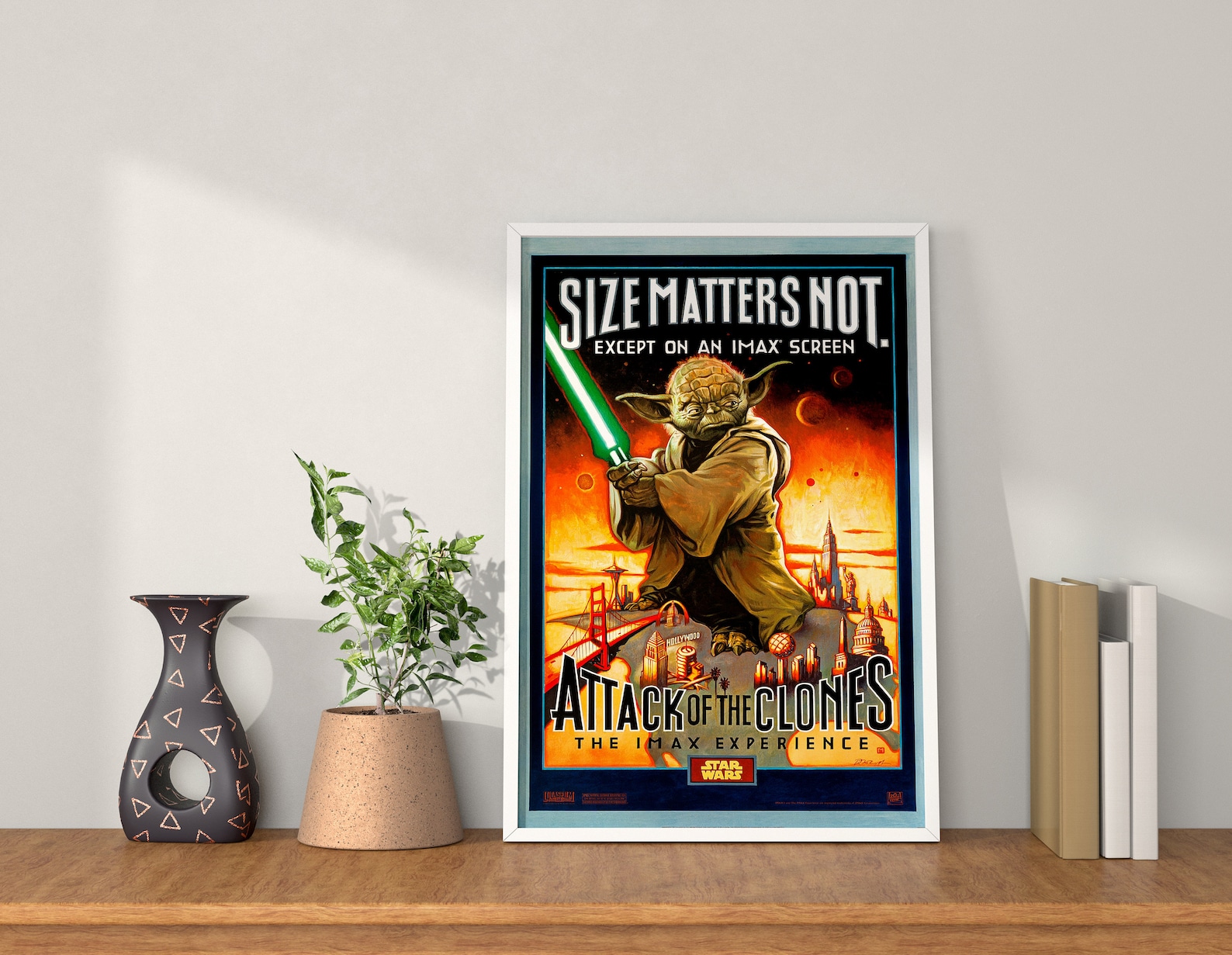 Size Matters Not Yoda Retro poster Classic Vintage Style Art | Etsy
