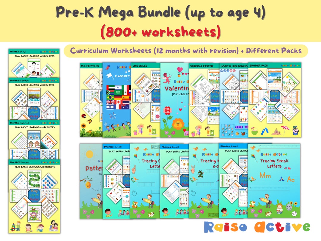 Play-based Preschool Curriculum pre-k Curriculum, Mega Bundle of ...