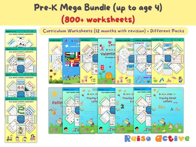 Play-based Preschool Curriculum pre-k Curriculum, Mega Bundle of ...
