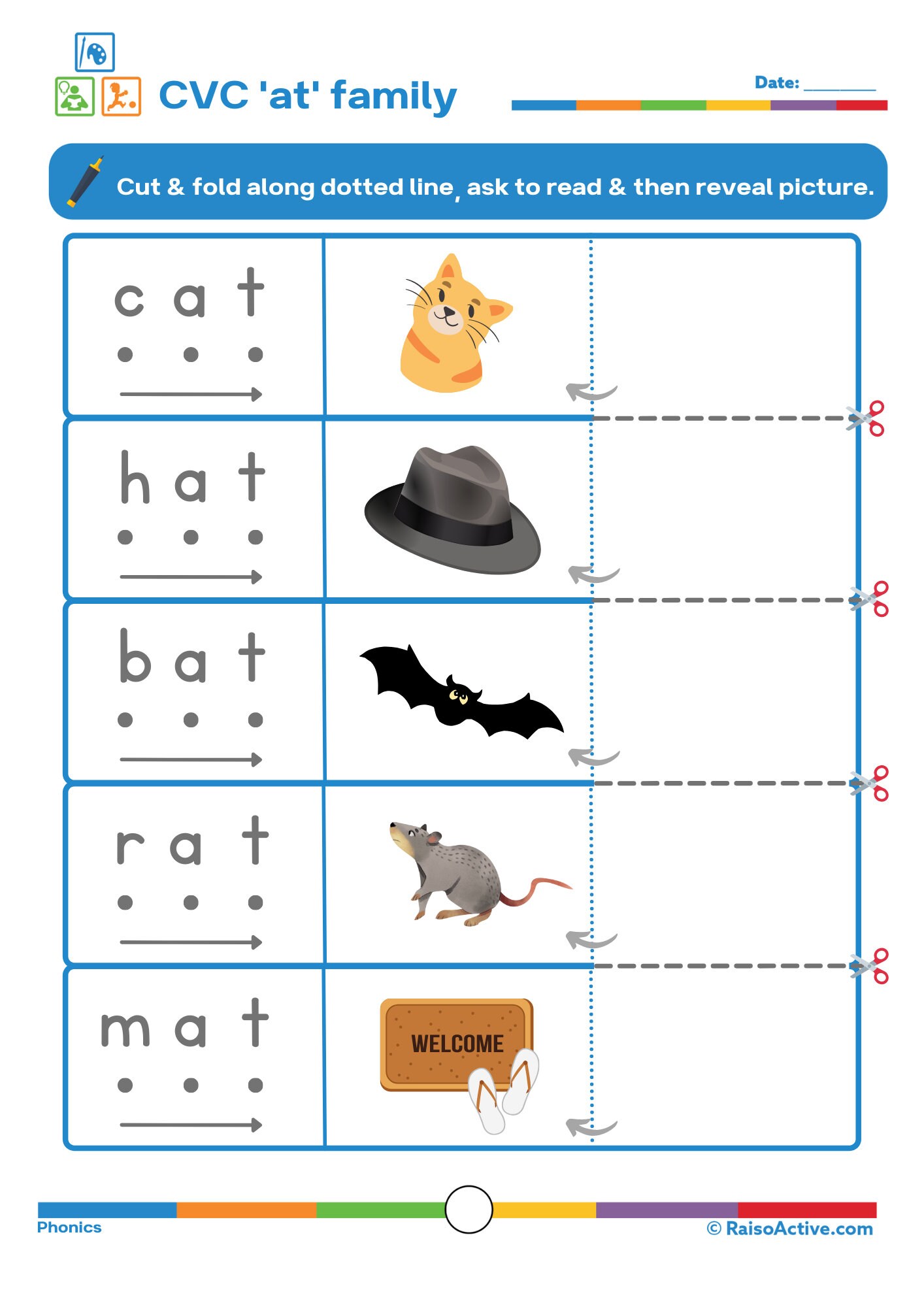 Phonics Level 1 Worksheets CVC Words Blending Words Letter - Etsy