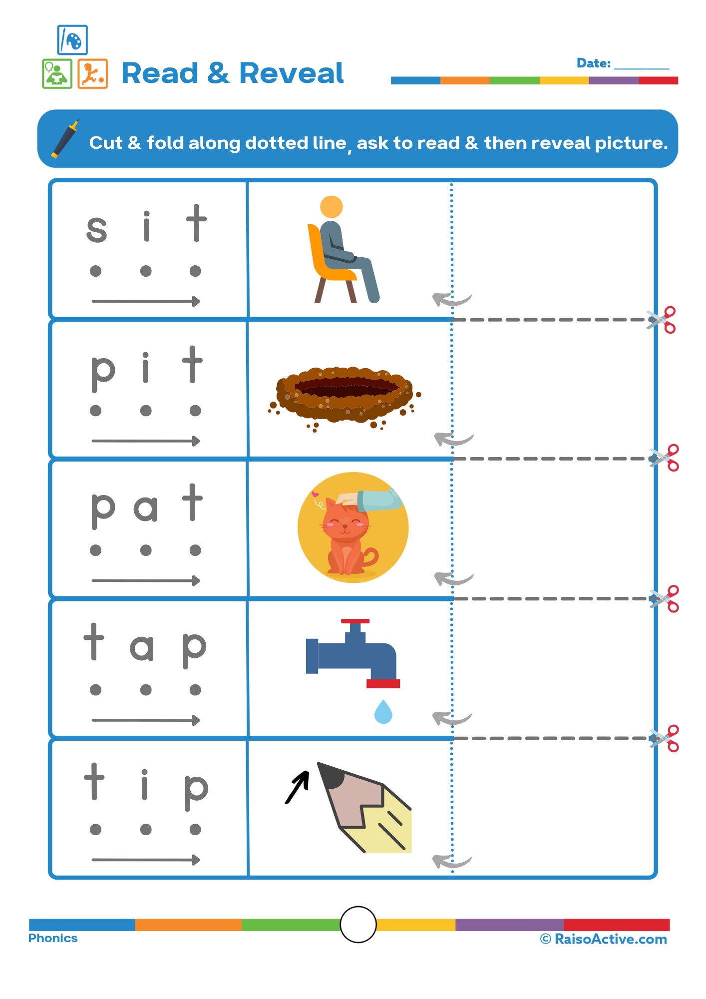 Phonics Level 1 Worksheets CVC Words Blending Words Letter - Etsy