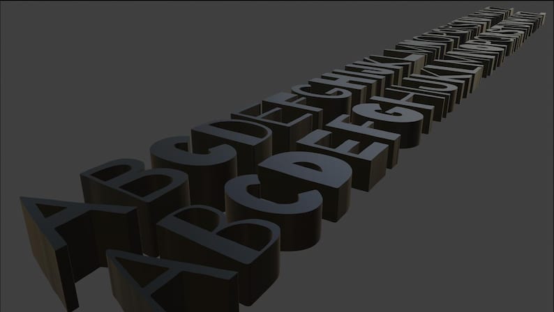 3D STL Printable Alphabet Font Pack (STL File) – Extruded Letters for ...