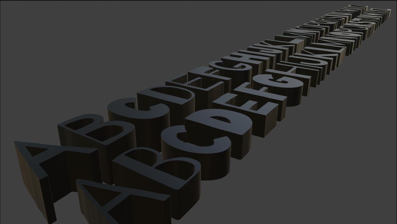 3D STL Printable Alphabet Font Pack (STL File) – Extruded Letters for ...