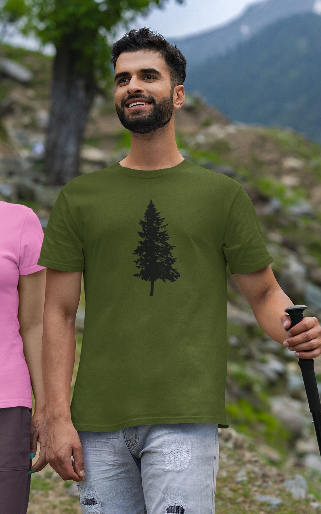 Pine Tree Shirt, Lone Pine Tshirt, Gildan 64000, Free Shipping, Soft ...