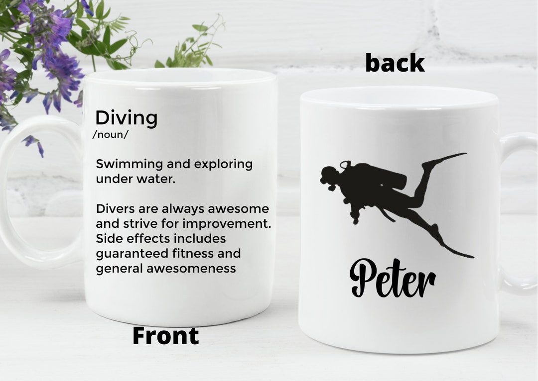 Diver Mug Funny Diving Mug Personalized Gift for Diver Diving Gifts ...