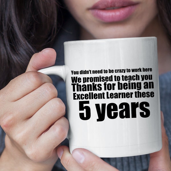 Personalized Work Anniversary Mugs - Etsy