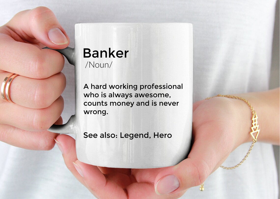 Personalized Banker Mug: Banking Definition Gift - Etsy