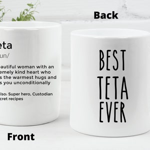 Teta Mug Personalized Gift Ideas for Teta Best Teta Ever Gift for Teta ...