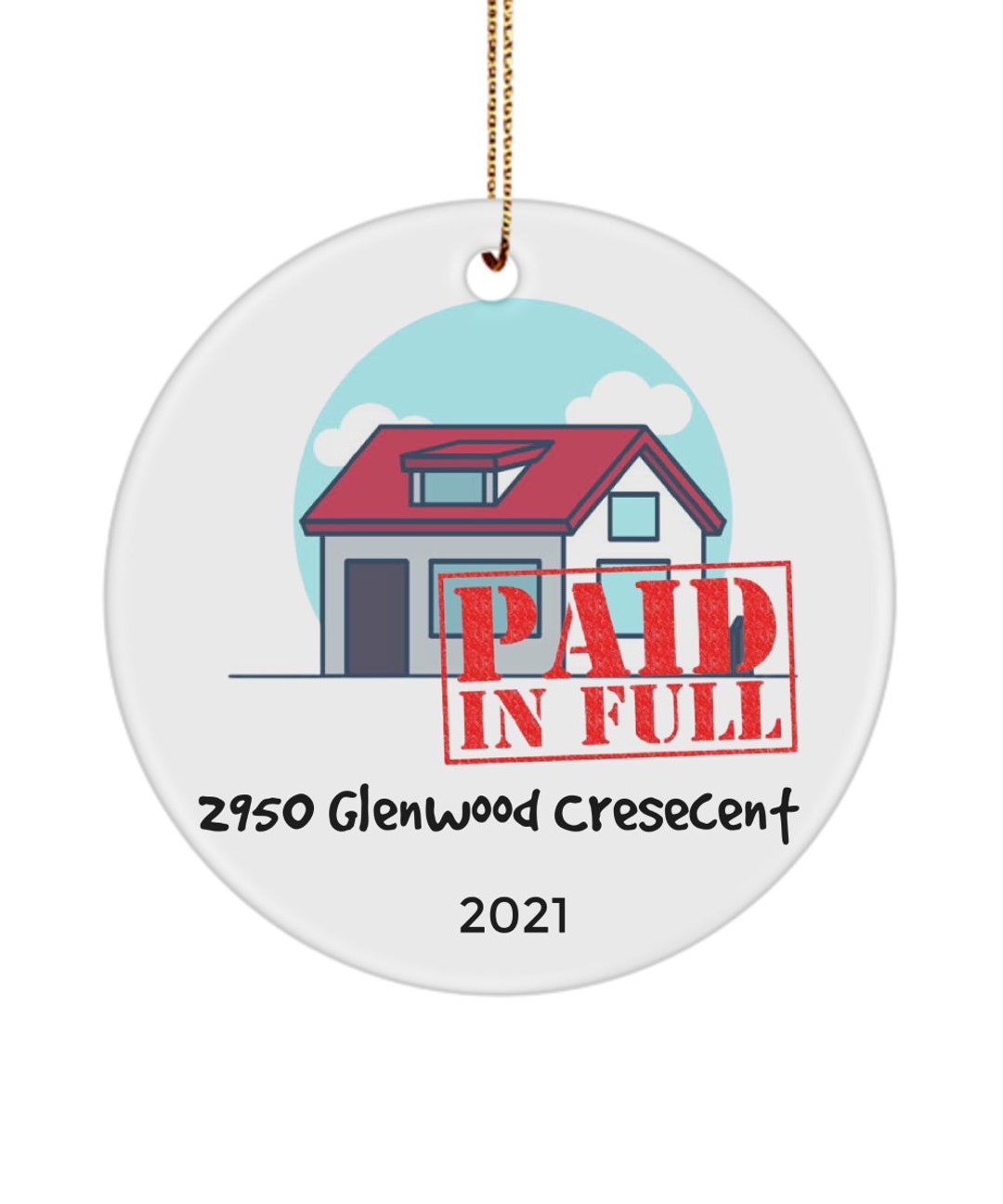 Mortgage Payoff Gift Personalized Debt Free Keep Sake Ornament Pay off ...