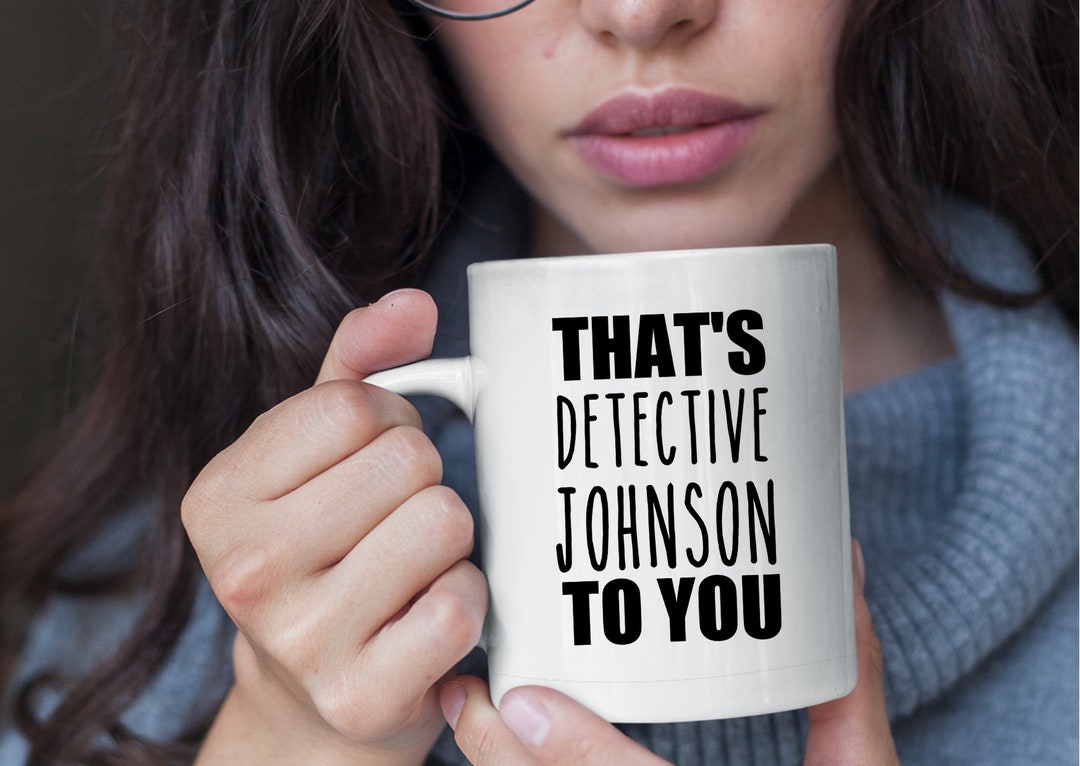 Personalized Detective Mug: Double-sided Gift - Etsy
