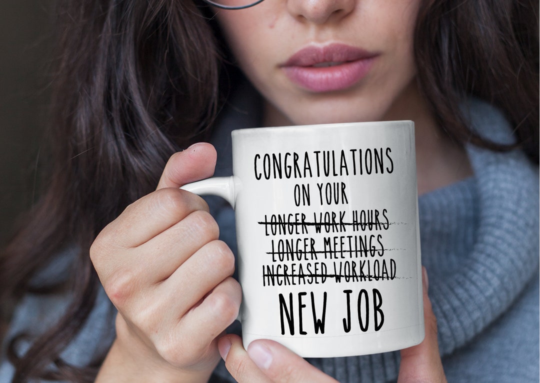 New Job Mug New Job Gift Idea Funny Congratulations Gift New Job Gift ...