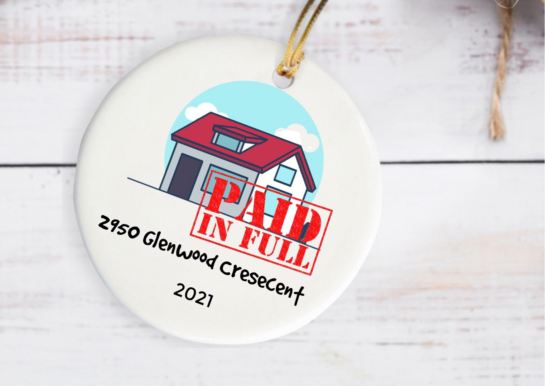 Mortgage Payoff Gift Personalized Debt Free Keep Sake Ornament Pay off ...