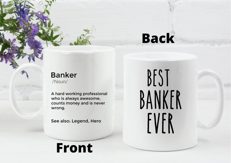 Personalized Banker Mug: Banking Definition Gift - Etsy