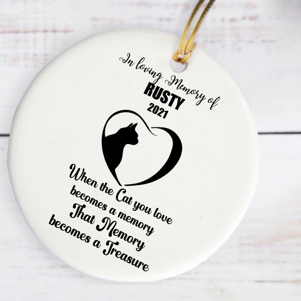 Cat Passed Away Ornament - Etsy