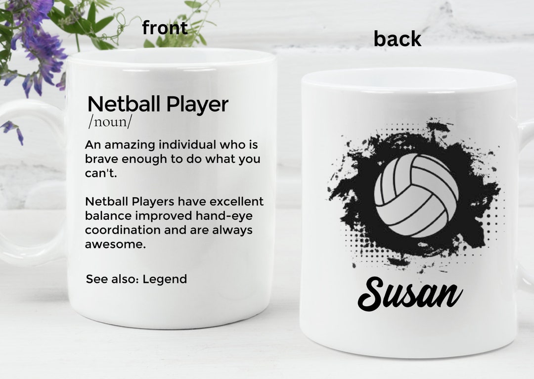 Netball Mug Personalized Netball Player Gift Funny Netball Mug Best ...
