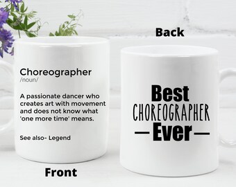 Choreographer Definition Mug | Dance Teacher Appreciation Gift - Etsy