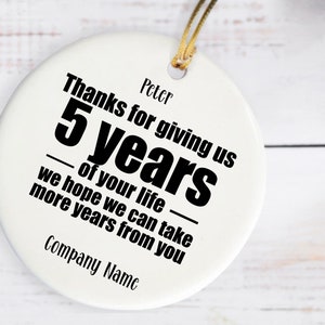 Work Anniversary Ornament Gift for Co Worker Work Anniversary ...