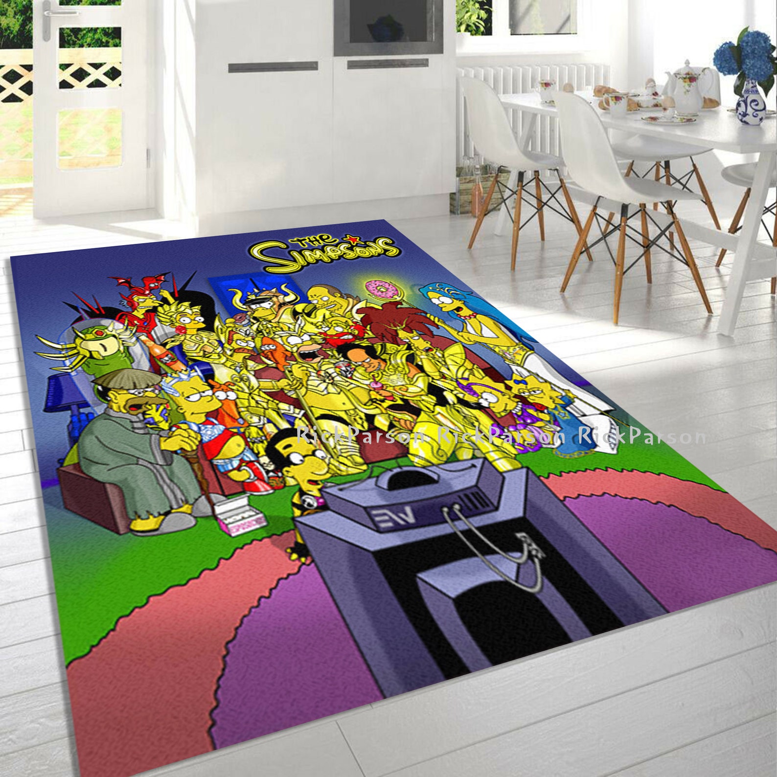 The Simpsons Rug Simpsons family Bart Homer Lisa | Etsy